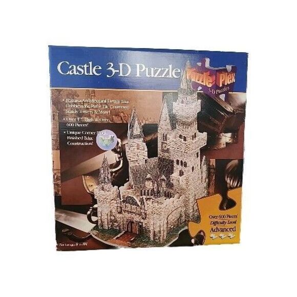 TeleBrands | Games | Vintage 993 Camelot Castle Puzzle Plex 3d Jigsaw ...